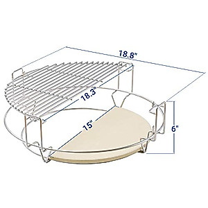 only fire Cooking System Fit for Large Big Green Egg, Kamado Joe Classic, Large Grill Dome, and Other Kamado Grill