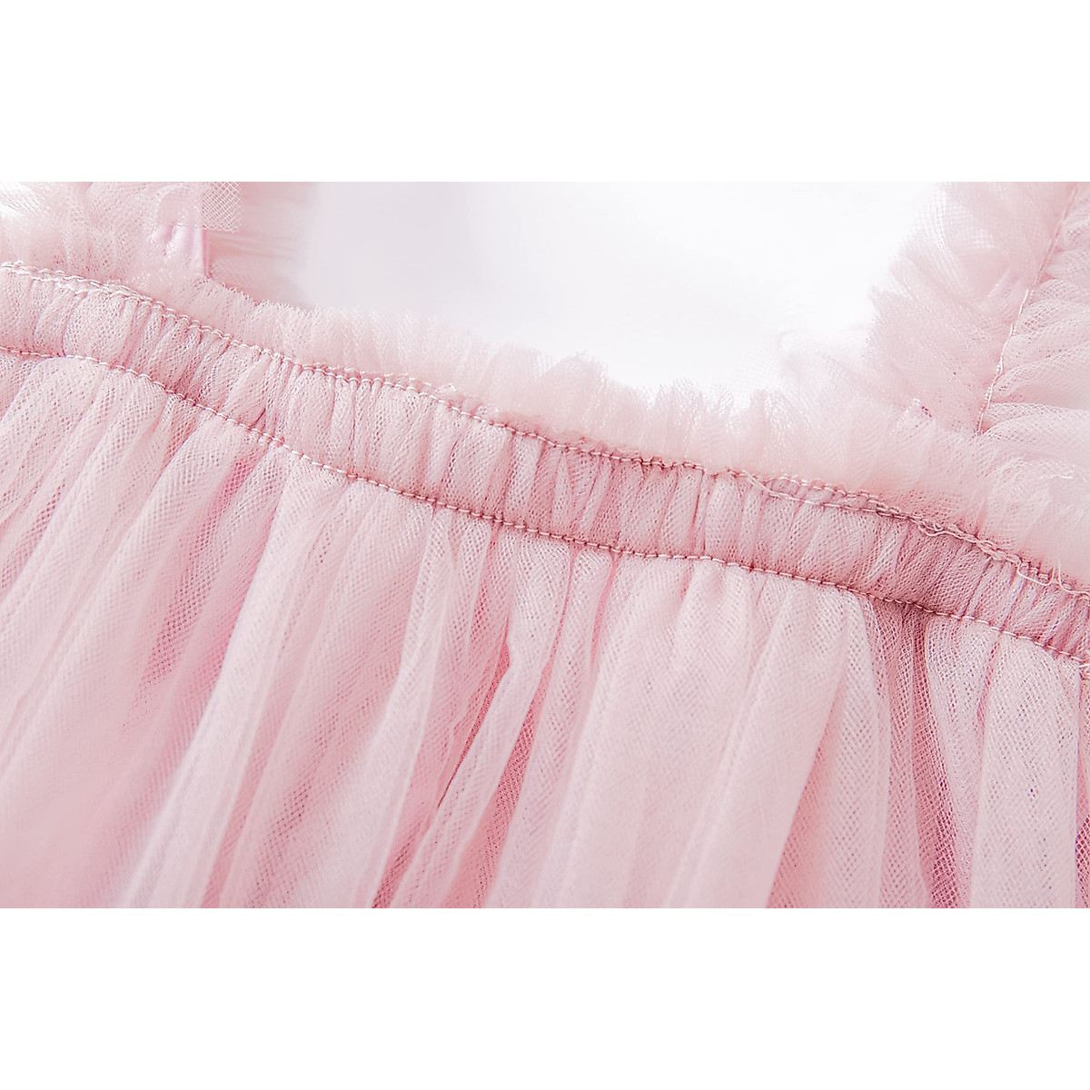 LZH Baby Girls Layered Dress Tulle First Birthday Dresses for Girls Toddler Princess Sleeveless Tutu Dress Pink