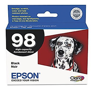 Brand New Epson T098120 (98) Claria High-Yield Ink 450 Page-Yield Black