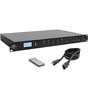 Pure Resonance Audio RMA120BT 120 Watt 5-Channel Rack Mount Commercial Mixer Amplifier with Bluetooth (70V or 4-16 ohm Outputs)