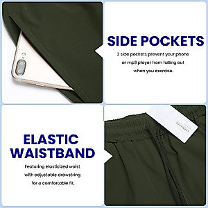 COOFANDY Men's 2 Pack Gym Workout Shorts 7 Inch Quick Dry Athletic Shorts Lightweight Running Shorts with Pockets