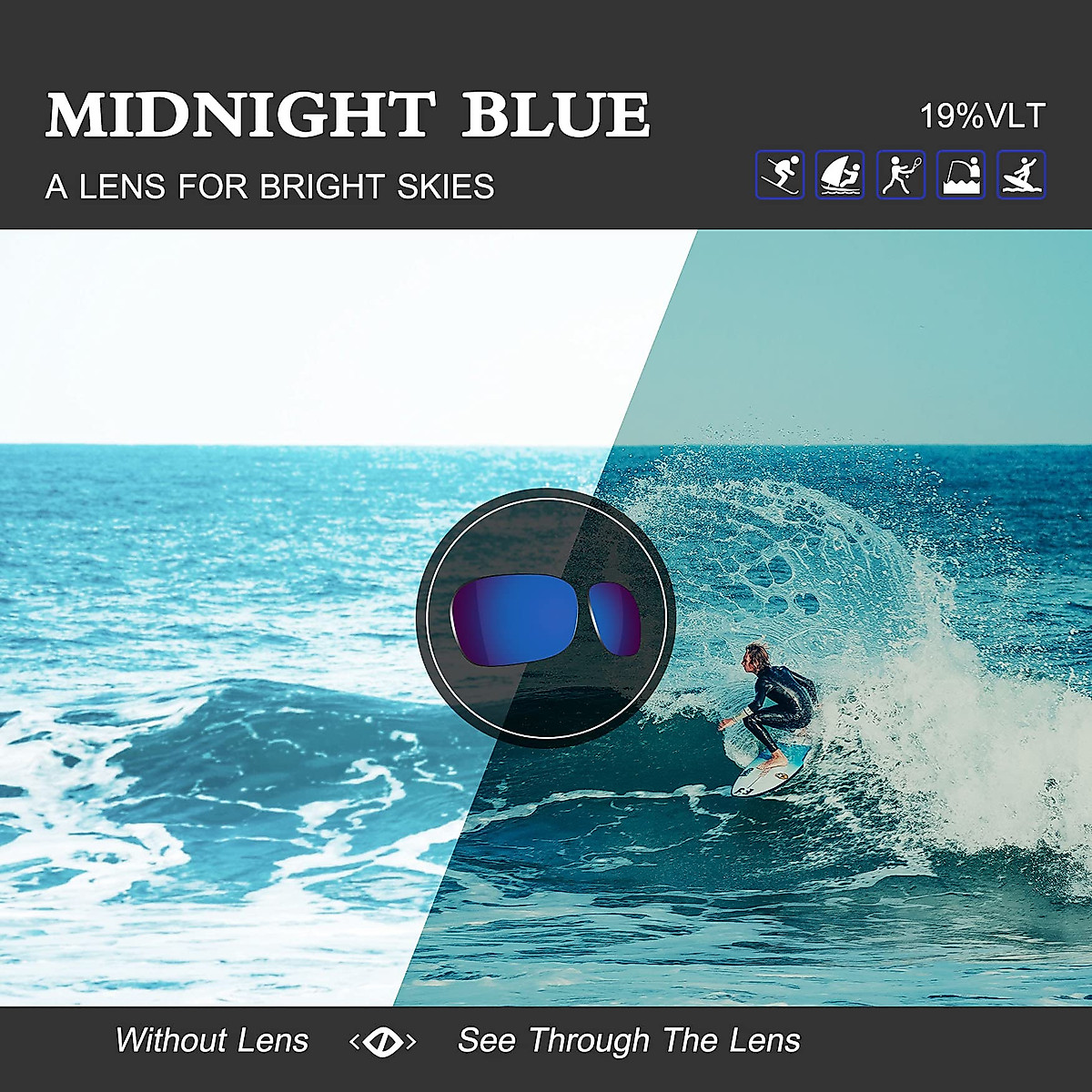 ToughAsNails Replacement Lenses for Oakley Scalpel OO9095 Sunglasses - HyperVision Plus Sapphire Flash - Polarized