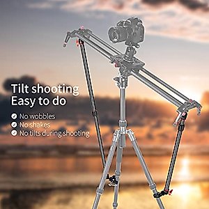 Neewer Camera Slider Support Arm Stabilizer, 2-Pack Adjustable Tripod Stability Arm for Increasing Stability in Aluminum Alloy, Extendable Poles for Camera Video Slider Rail with C Clamps and BallHead