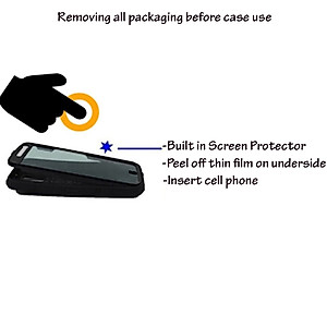 A10E Case, for Samsung Galaxy A10E Full Body Armor Rugged Holster Defender Hybrid Tough Case with 360 Swivel Belt Clip Kickstand & Built in Screen Protector (Black)