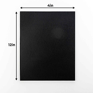 Poster Palooza 4x12 Black Foam Boards 3/16" Black Foam Core for Picture Frame Backings & Craft Projects Pack of 10