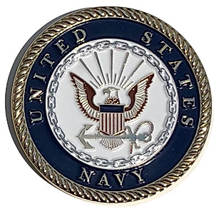 United States Navy USN Navy Spouse Pink Heart Anchor Challenge Coin