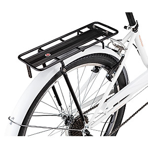 Schwinn Bike Adjustable Rear Rack, Lightweight, Can Hold Up to 26 lbs., Aluminum Alloy, Fits Most Adult Bike Frames 24 Inch - 29 Inch & 700c Wheel Sizes, Black