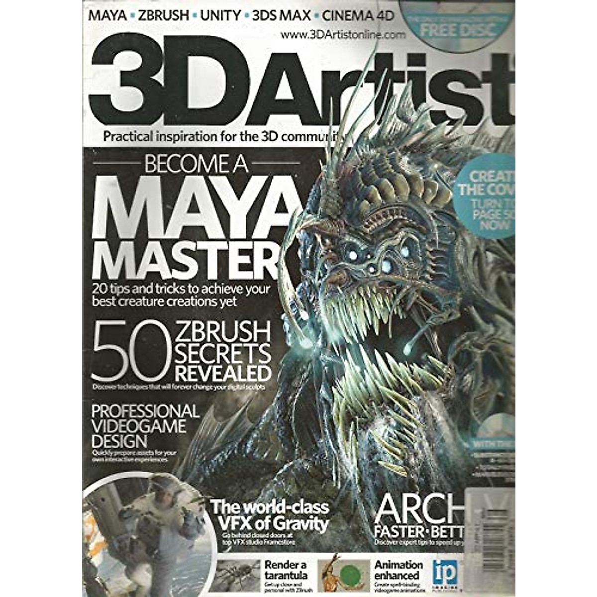 3D WORLD MAGAZINE, BECOME A MAYA MASTER, 2014, ISSUE 66 ~