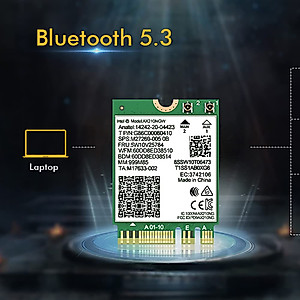 TelDaykemei 5473Mbps WiFi 6E 802.11ac/ax Intel AX210 Bluetooth 5.3 M.2 2230 Key E Network Card 2.4G/5Ghz/6Ghz Wireless Internal Adapter AX210NGW