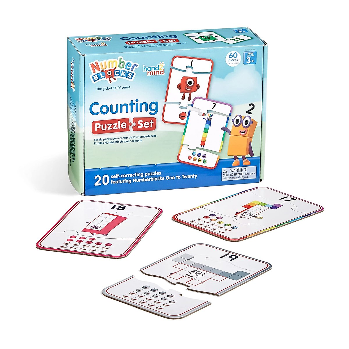 hand2mind Numberblocks Counting Puzzle Set, Number Puzzle, Counting Games for Kids Ages 3-5, Numbers for Toddlers, Math Games for Kids, Matching Game, Educational Toys, Preschool Learning Activities