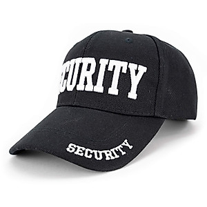 First Class Security Cap with ID On Front, Peak and Back (White Security ID)