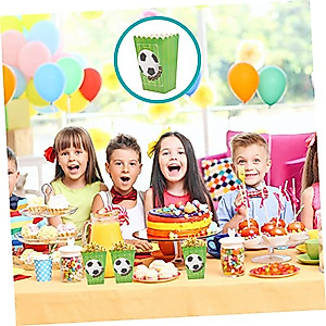 UPKOCH 30pcs Popcorn Boxes Popcorn Popcorn Paper Bag Disposable Dessert Cups Containers for Food Disposable Snack Containers Paper Popcorn Boxes Soccer Popcorn Buckets Candy Box Green