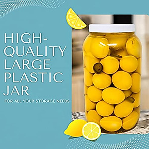 CLEARVIEW CONTAINERS | Airtight Pantry Containers for Arts & Crafts, Peanut Butter, Honey, Jams Flour, Sugar, DIY Slime, Coffee (64 Ounce Jar, 1 Pack)