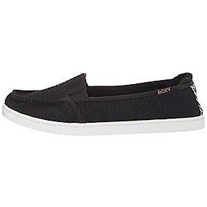 Roxy womens Minnow Slip on Shoe Sneaker, New Black, 8 US