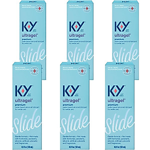 K-Y Ultragel Lube, Personal Lubricant, New Water-Based Formula, Safe for Anal Sex, Safe to Use with Latex Condoms, for Men, Women and Couples, Body Friendly 4.5 FL OZ (Pack of 6)