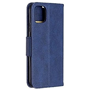 Glow 407-1-04 iPhone 12 Notebook Type Case with Strap, Navy, Tempered Glass & Stylus Pen