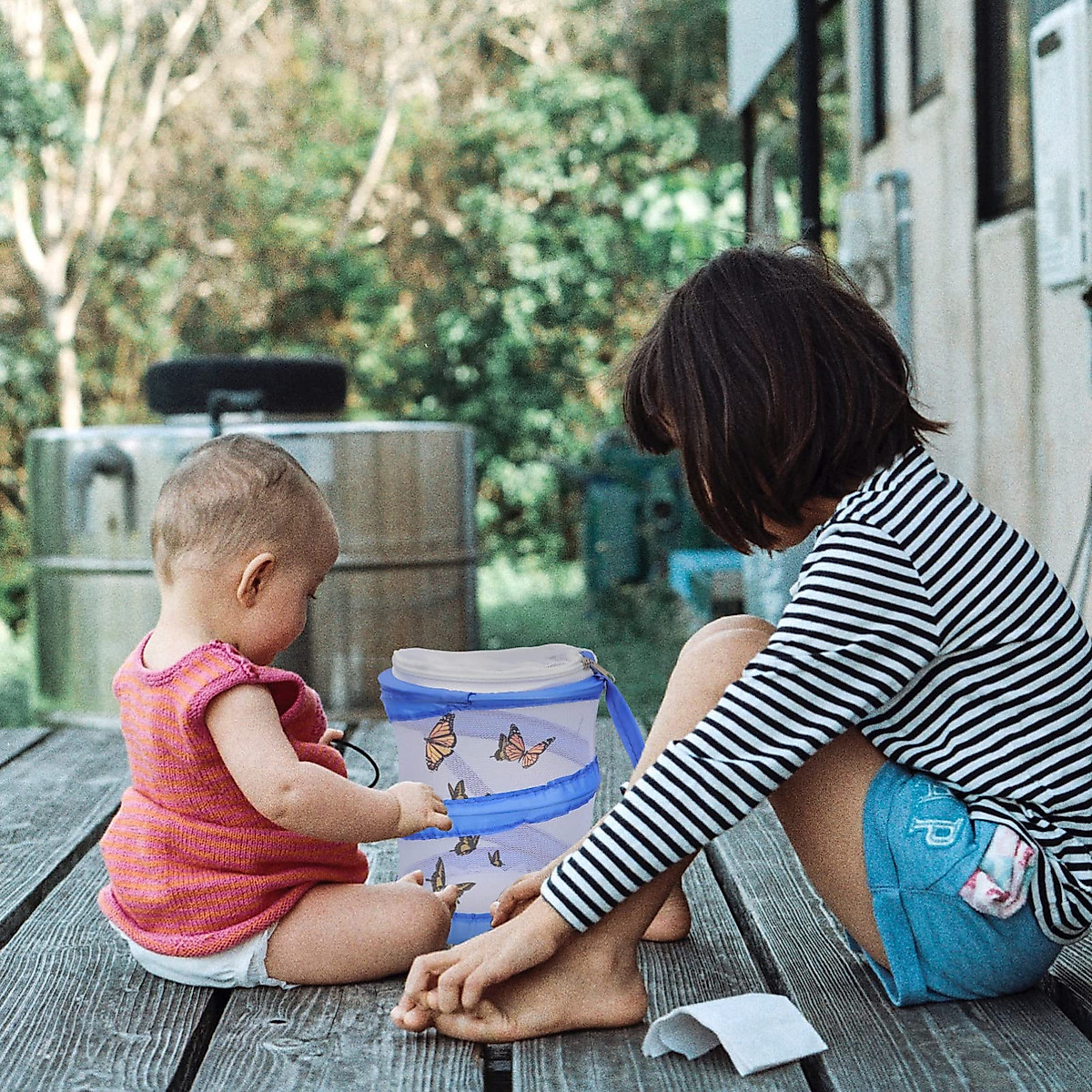 Vaguelly Butterflies Mini and Habitat Cage Portable Net Observation Cage for Kids Children Outdoor Toys