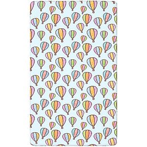 Hot Air Balloon Themed Fitted Crib Sheet,Standard Crib Mattress Fitted Sheet Soft & Stretchy Fitted Crib Sheet-Baby Sheet for Boys Girls,28“ x52“,Pale Orange Lavender Pale Pink Pale Green