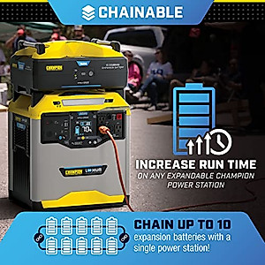 Champion Power Equipment 100593 3276-Wh Power Station 3200/1600-Watt Portable Lithium-Ion Battery Solar Generator