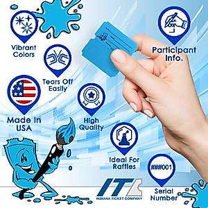 Blue Double Raffle Ticket Roll 2000