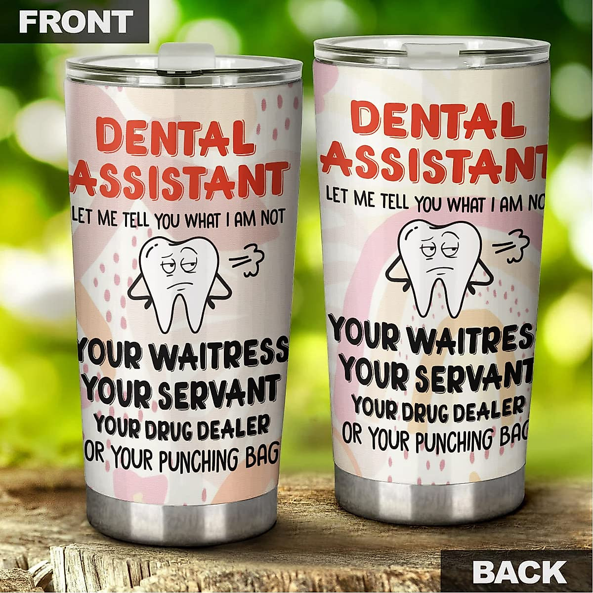 MEDROC Dental Assistant Tumbler - Stainless Steel 20oz, Funny Dental Accessories For Birthday, Christmas, Appreciation Week Gifts For Women, Men Coffee Cups (TBDA02)