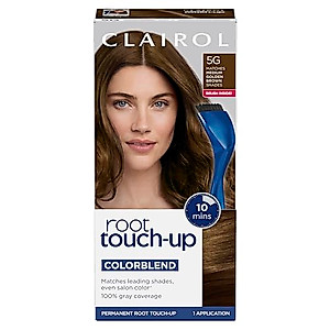 Clairol Root Touch-Up by Nice'n Easy Permanent Hair Dye, 5G Medium Golden Brown Hair Color, Pack of 1