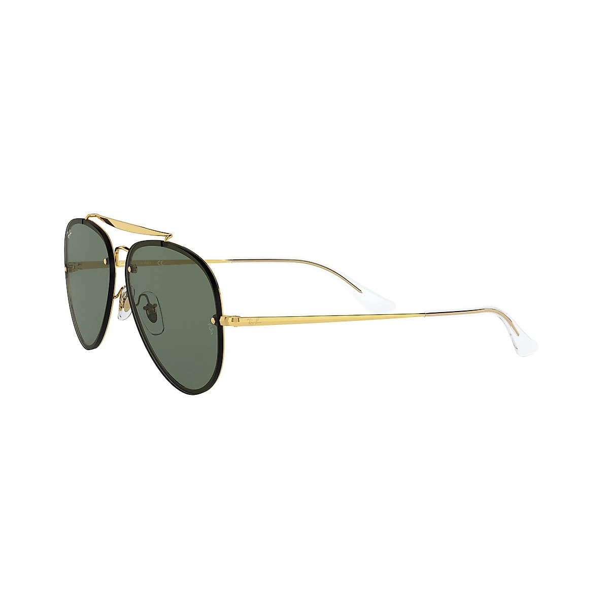 Ray-Ban RB3584N Blaze Aviator Sunglasses, Gold/Dark Green, 61 mm