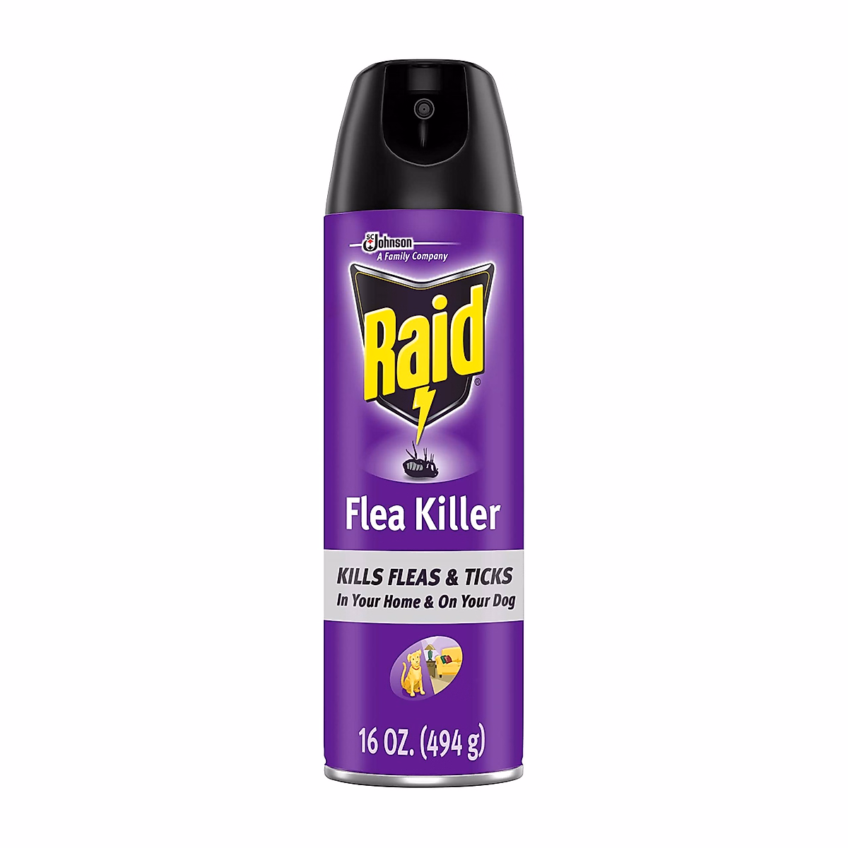 Raid Flea Killer, Kills Fleas, Crickets, Roaches, Silverfish and Ticks, Use in Your Home or on Your Dog (1 Pound (Pack of 6))