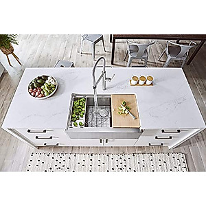 BLANCO, Satin Nickel 441332 CULINA Semi-Pro Kitchen Faucet with Magnetic Handspray, 2.2 GPM