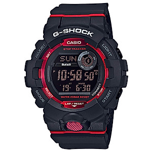 Casio G-Shock Men's GBD800-1 Bluetooth G-Squad Digital Watch, Black/Red (BLKRED/1), One Size