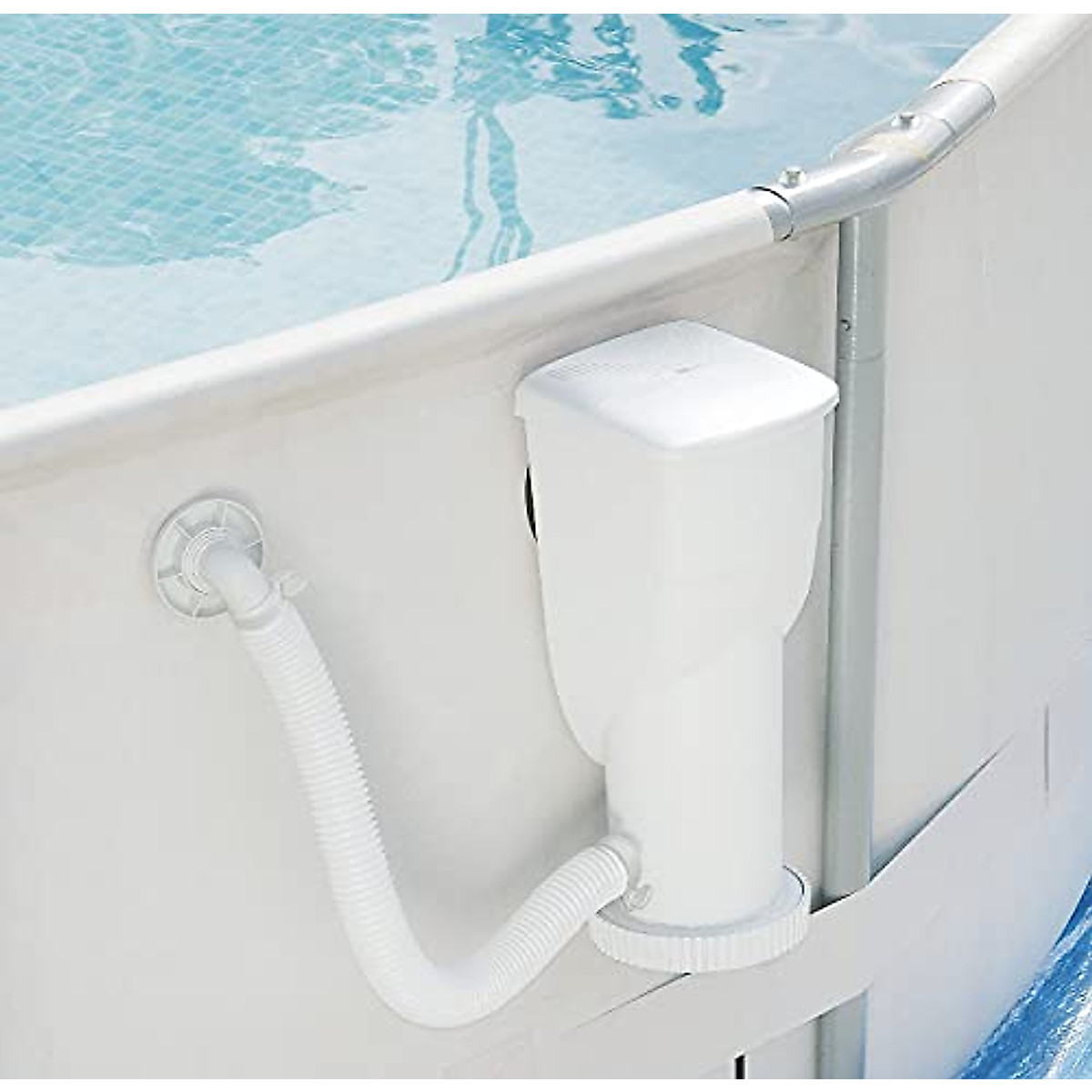 SUMMER WAVES 14ft Elite Frame Pool with Filter Pump, Cover, and Ladder