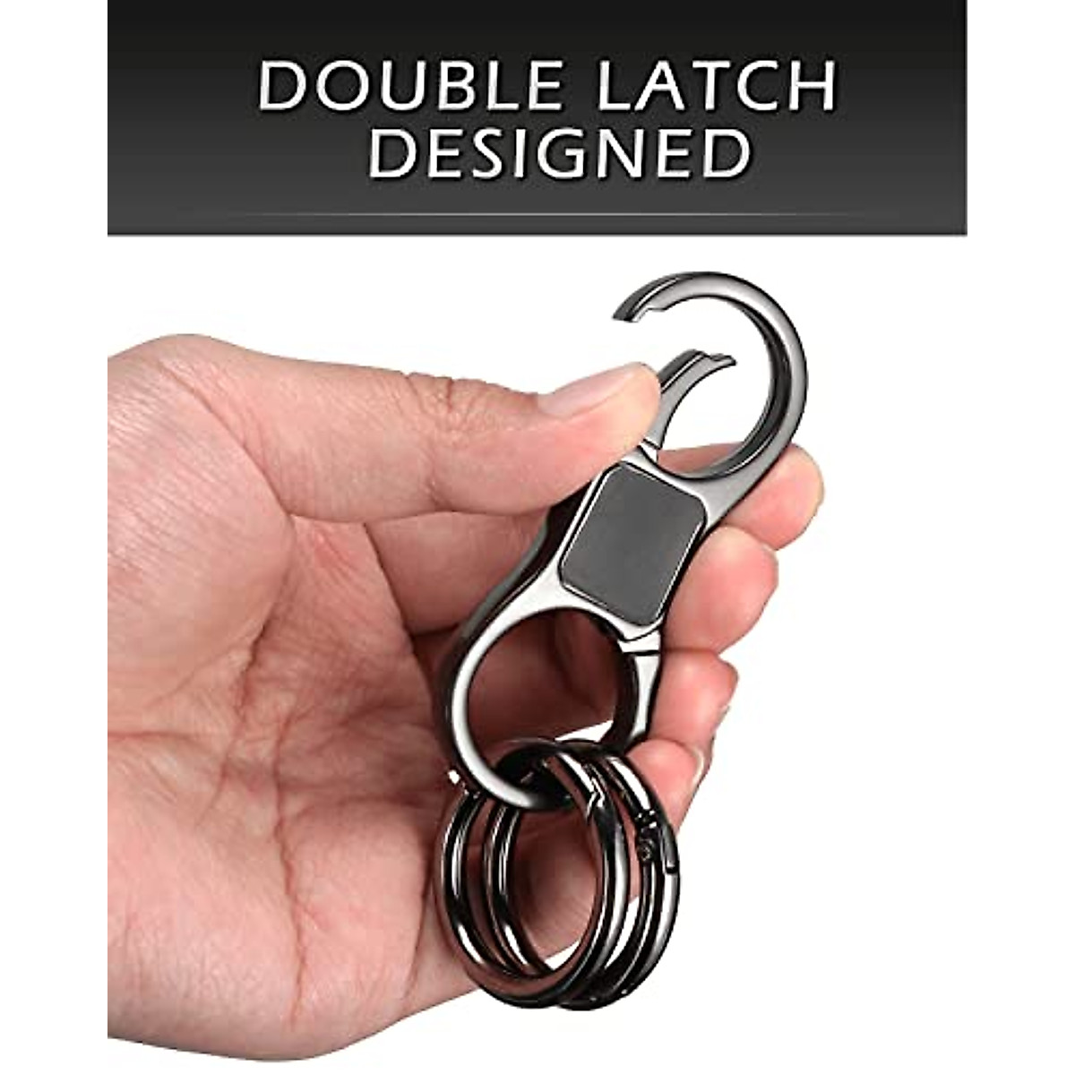 DAYGOS Key Chain Quick Release Key Ring, Heavy Duty Car Keychain Holder Clip with Easy Detachable Valet Key Ring for Men and Women