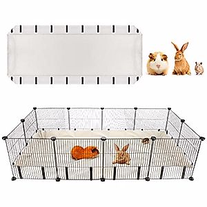 FHTONGE 55.9x28 Guinea Pig Cage Bottom Tarp for C&C Cage Panel, Waterproof Guinea Pig Cage Liner Base Washable Small Animal Cage Bedding for Hamster Chinchilla Hedgehog Ferret Rabbit Habitat(No Cage)