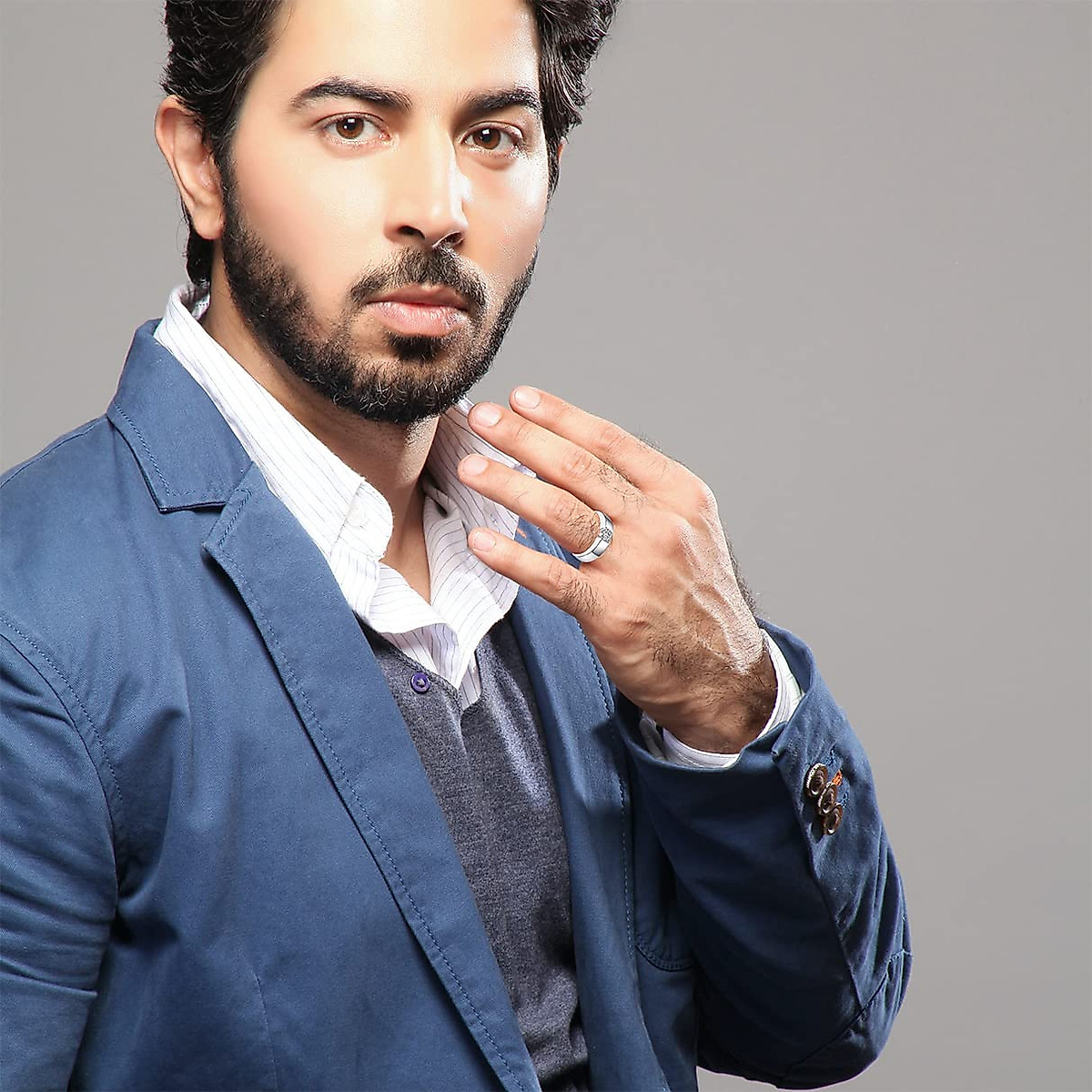 MYLYAHY Classic Round Brilliant Cut Cubic Zirconia Solitaire Band Ring for Men Women,S925 Sterling Silver Eternity Engagement Wedding CZ Gem Gemstone Band Ring Jewelry Gift for Him Her (Ring_A, 8)