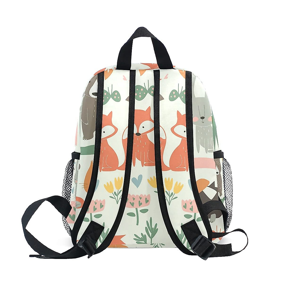 Cute Fox Bear Toddler Backpack with Strap for Boys Girls Cute Animal Kid's Backpak Lightweight Preschool Bag Kids Toddler Bag for Boys Girls