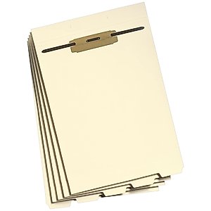 Smead Stackable Folder Divider with Fastener, Bottom 1/5-Cut Tab, Letter Size, Manila, 50 per Box (35600)