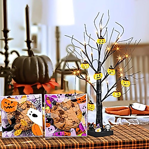Wocuz Halloween Cellophane Bags Biscuit Roasting Treat Bags Individual Wrappers Self Adhesive OPP Cookie Bakery Present Gift DIY Candy Decorating Favor Bags (4x4 Inch, 200Pcs)