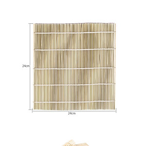 2 Pack Bamboo Sushi Rolling Mat,Sushi maker, Sushi roll maker (9.5" x 9.6") (white1)