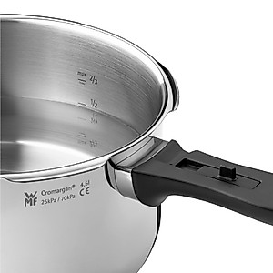 WMF Perfect Plus – Quick Cooker Diameter 22 cm Diameter of 6 Litres and a Half with Flame Protection Cromargan Stainless Steel for Induction