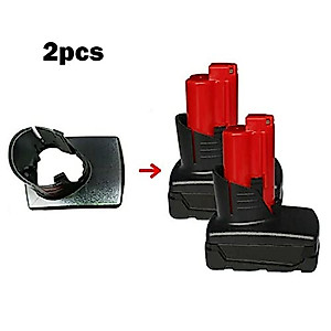 2Pcs M12 Battery Top Plastic Case Replacement, Shell Cover Only, for Milwaukee 48-11-2411 M12 Li-ion 4.0-6.0aH Battery, Plastic Housing Replacement Parts