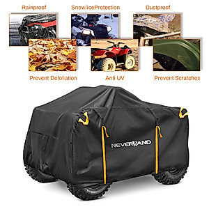 Neverland Waterproof ATV Cover Windproof Trailerable ATV Cover 300D Oxford Heavy Duty Trailer 4 Wheeler Cover Compatible with All Weather Outdoor Indoor Protection Polaris Sportsman Can-Am Yamaha,XL