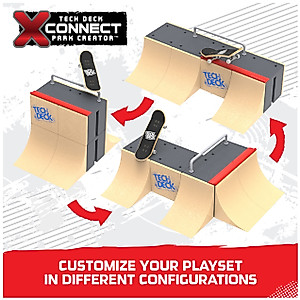Tech Deck, Big Vert Wall X-Connect Park Creator, Customizable and Buildable Ramp Set with Exclusive Fingerboard, Kids Toy for Boys and Girls Ages 6 and up