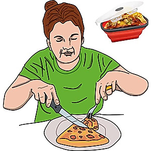 Pizza Storage Container with 5 Microwavable Serving Trays BeinCart