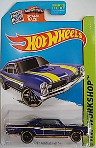 Hot Wheels, 2015 HW Workshop, '67 Pontiac GTO [Metallic Blue] Die-Cast Vehicle #228/250
