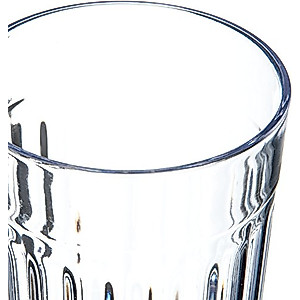 Carlisle FoodService Products Plastic Bistro Tumbler, 10 Ounces, Clear