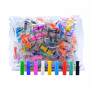 100pcs Straws Tips Reusable Silicone Straws Covers Food Grade Silicone Mouth Pieces Single Wrapped 6MM Outer Diameter Straws Tips Covers Silicone Tips for Metal Straws Stainless Steel Straws