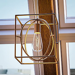 Kenroy Home 93882GLD Adele 1 Light Swag Pendant with Gold Finish, Modern Style, 11" Height, 9" Width, 9" Depth