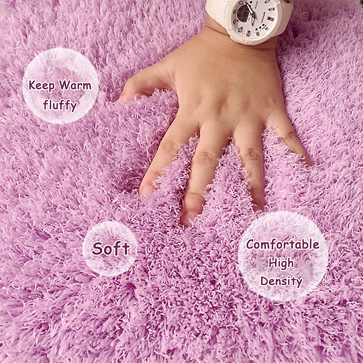 60 Pcs - 60 Sq.ft. Soft Plush Puzzle Foam Floor Mat,12X12 Inch Non-Slip Interlocking Carpet Tiles,Area Rugs,Keep Warm,Home(Color:Rose Red)