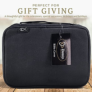 Divinity Boutique, Canvas Bible Case - Black Bible Cover for Men and Women - for Compact, Extra-Large and XX-Large Books