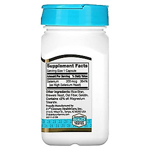 21st Century, Selenium, 200 mcg, 60 Capsules